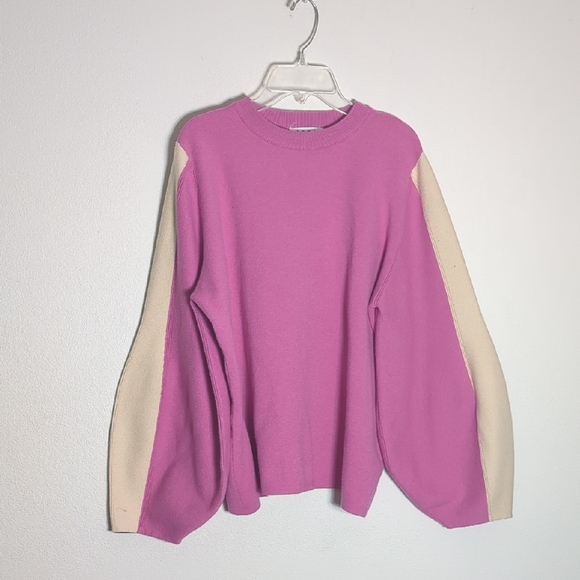 Anthropologie | Sweaters | Thml Womens Sweater Pink Cream Balloon ...
